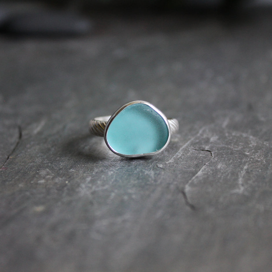 Accent Yourself Sterling Silver Sea Glass Rings Made By Barb Macy ...